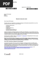 Biometric Instruction Letter | PDF | Human Migration | Immigration