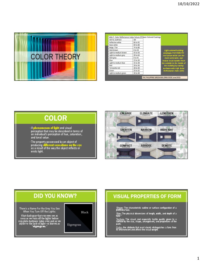 Toa 1 - Theory of Colors | PDF | Color | Visual System