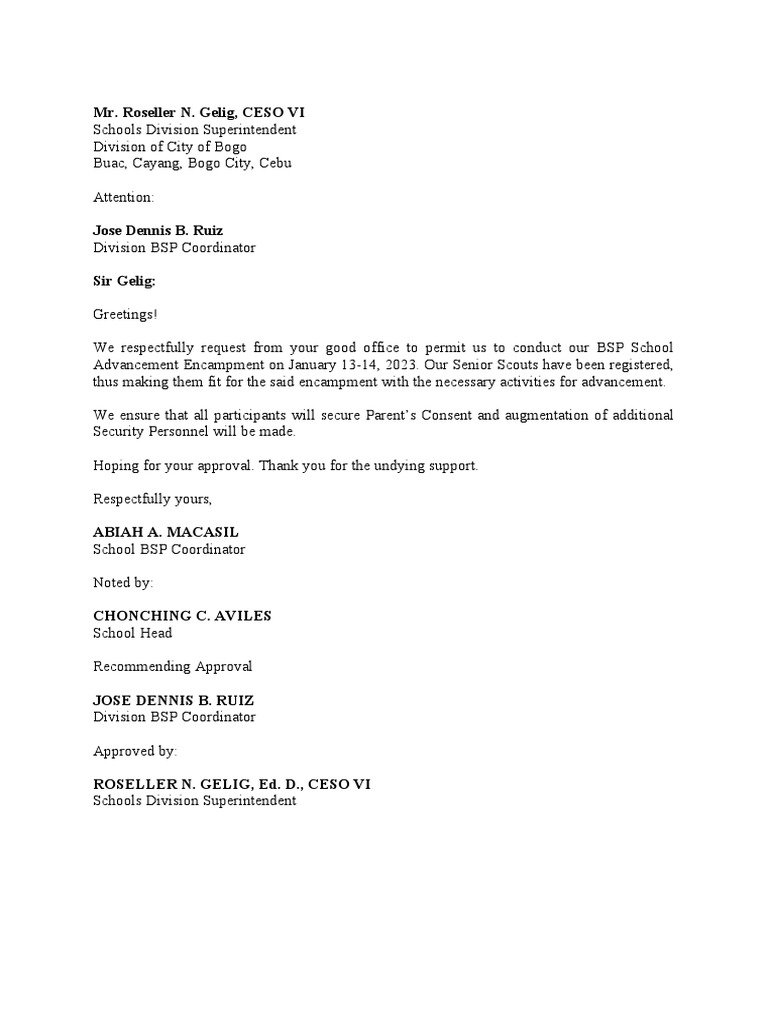 BSP Letter Astfnhs | PDF