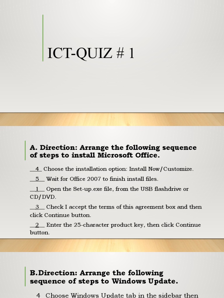 Ict-Quiz # 1 | PDF