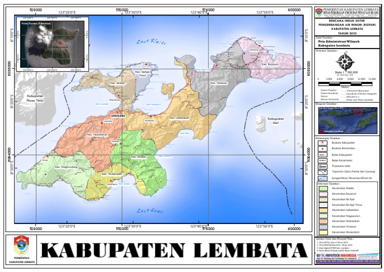 Peta Administrasi Kabupaten Lembata | PDF