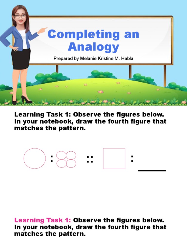 Lesson 1 Completing An Analogy | PDF | Language Arts & Discipline