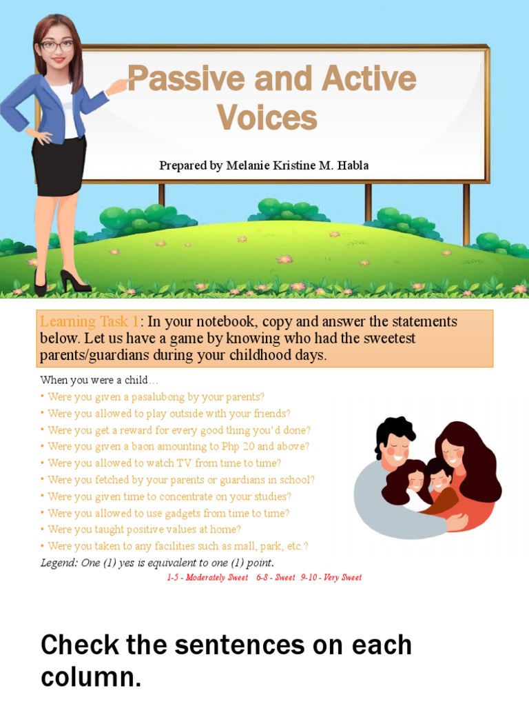 Lesson 3 Passive and Active Voices | PDF | Subject (Grammar) | Linguistics