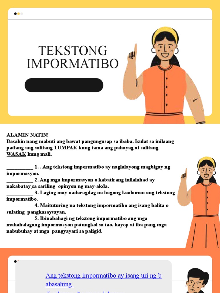 Tekstong Impormatibo | PDF