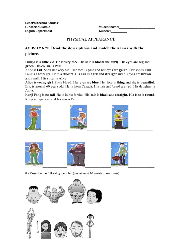 Guía Physical Appearance | PDF