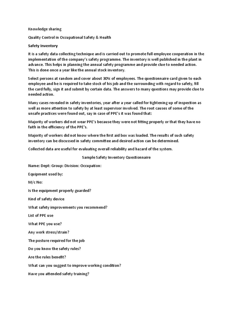 Safety Inventory | PDF