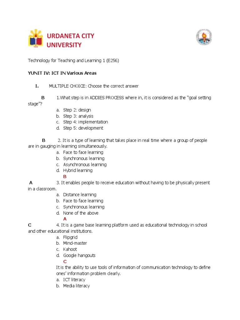 Yunit Iv Evaluation | PDF | Instructional Design | Educational Technology