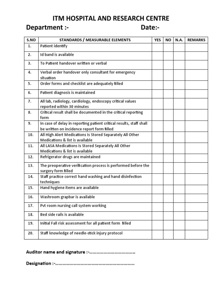Ipsg Checklist | PDF