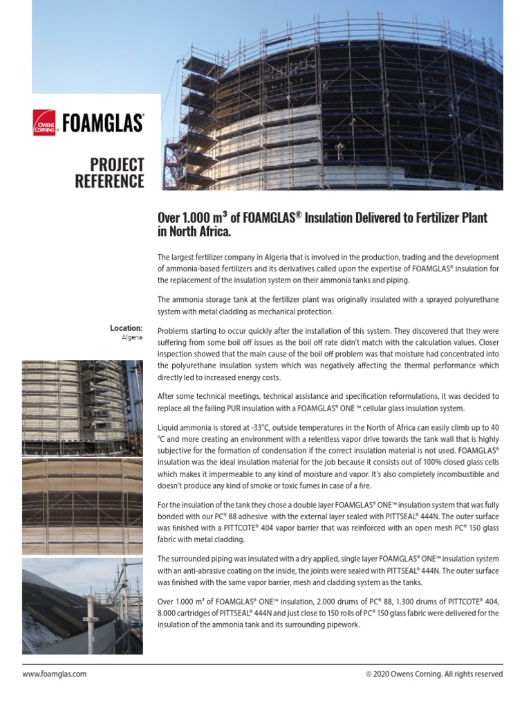 Project Reference - Ammonia Plant Algeria | PDF | Thermal Insulation | Ammonia