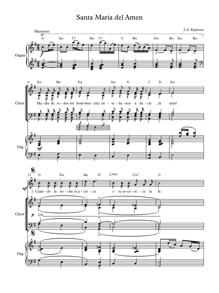 Santa Maria Del Amen - Versión Completa | PDF | Phonétique | Alphabet latin