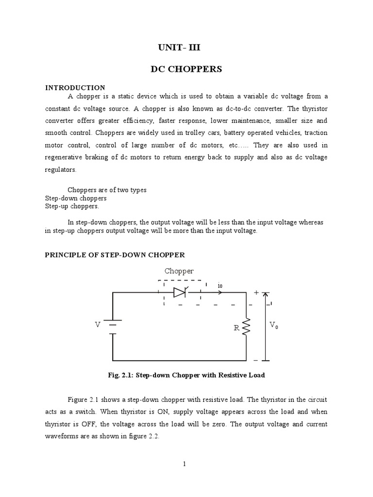 DC Chopper | PDF | Inductor | Inductance