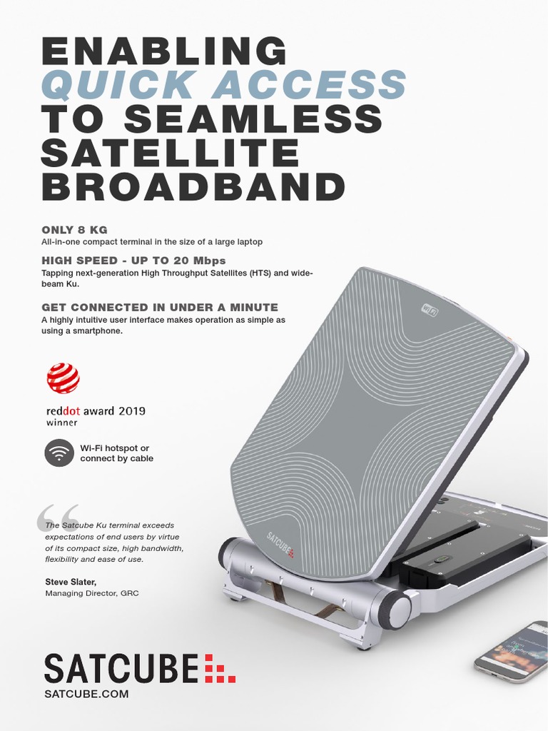 Satcube Ku: Compact Satellite Terminal | PDF | Internet Access | Wi Fi