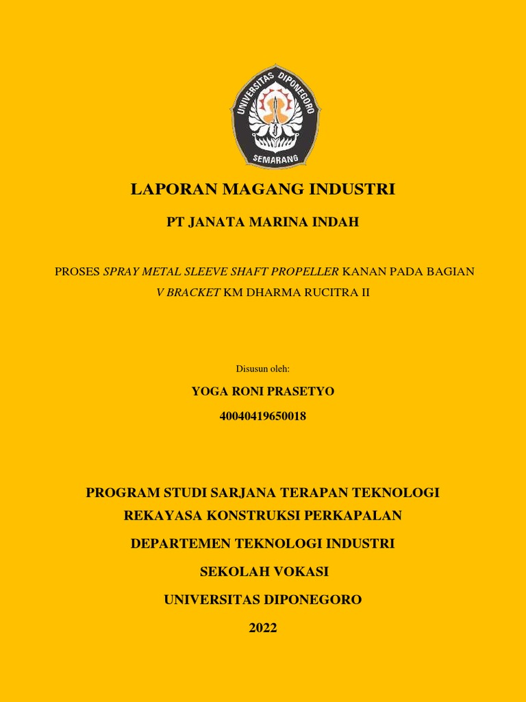 Laporan Magang Ii - Yoga Roni P - 0018 | PDF