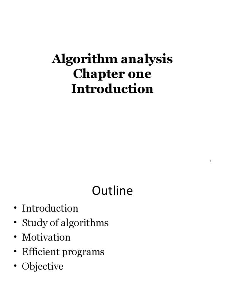 Algorithm Analysis Chapter 1 | PDF | Computational Complexity Theory | Algorithms