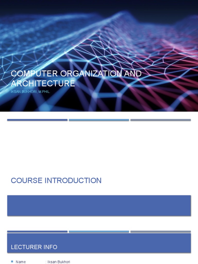 Computer Organization and Architecture Week 1 | PDF | Boolean Algebra | Teaching Mathematics