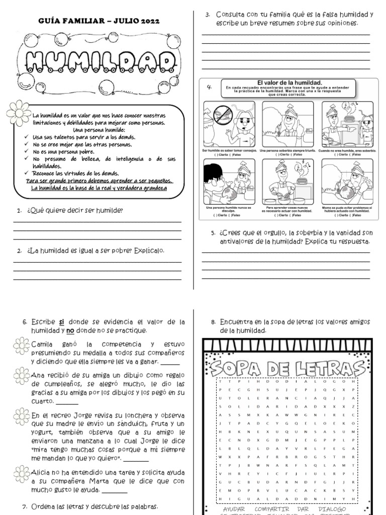 Guía La Humildad 2022 | PDF