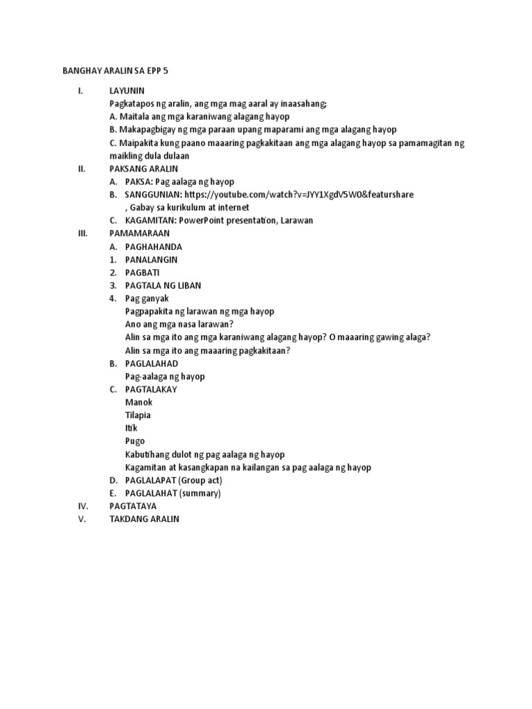 Detalyadong Banghay Aralin Sa Esp 2 | PDF