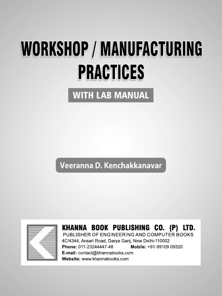UG - Workshop Manufacturing Practices - English | PDF | Machining | Engineering