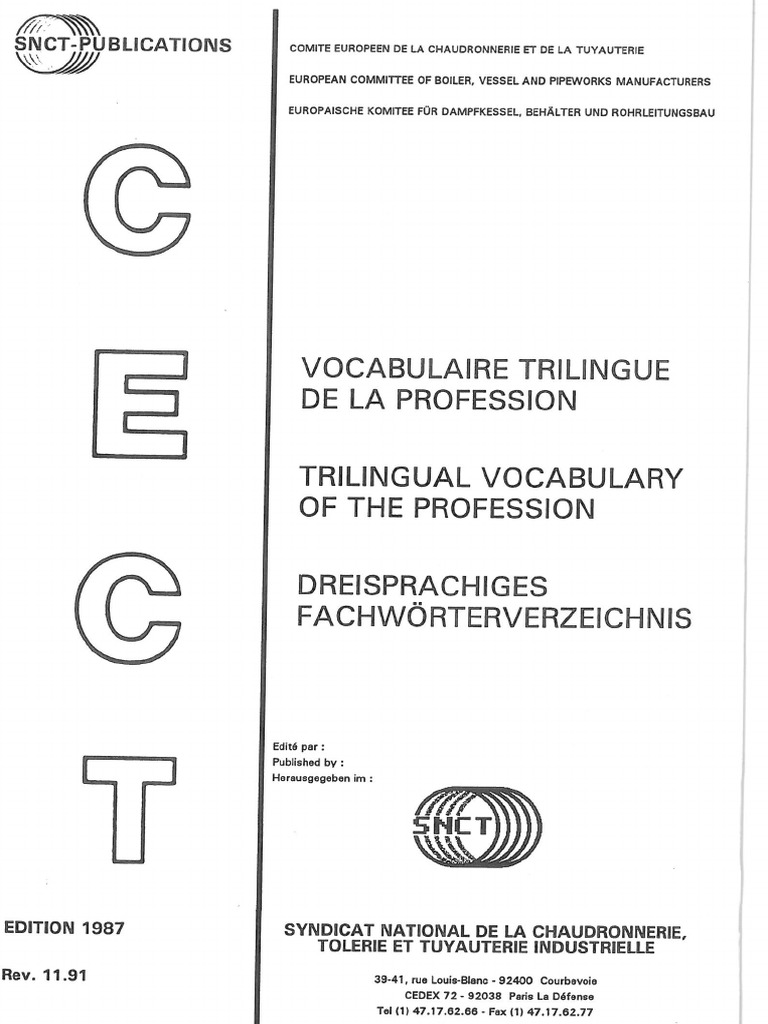 Vocabulaire Trilingue de La Profession | PDF