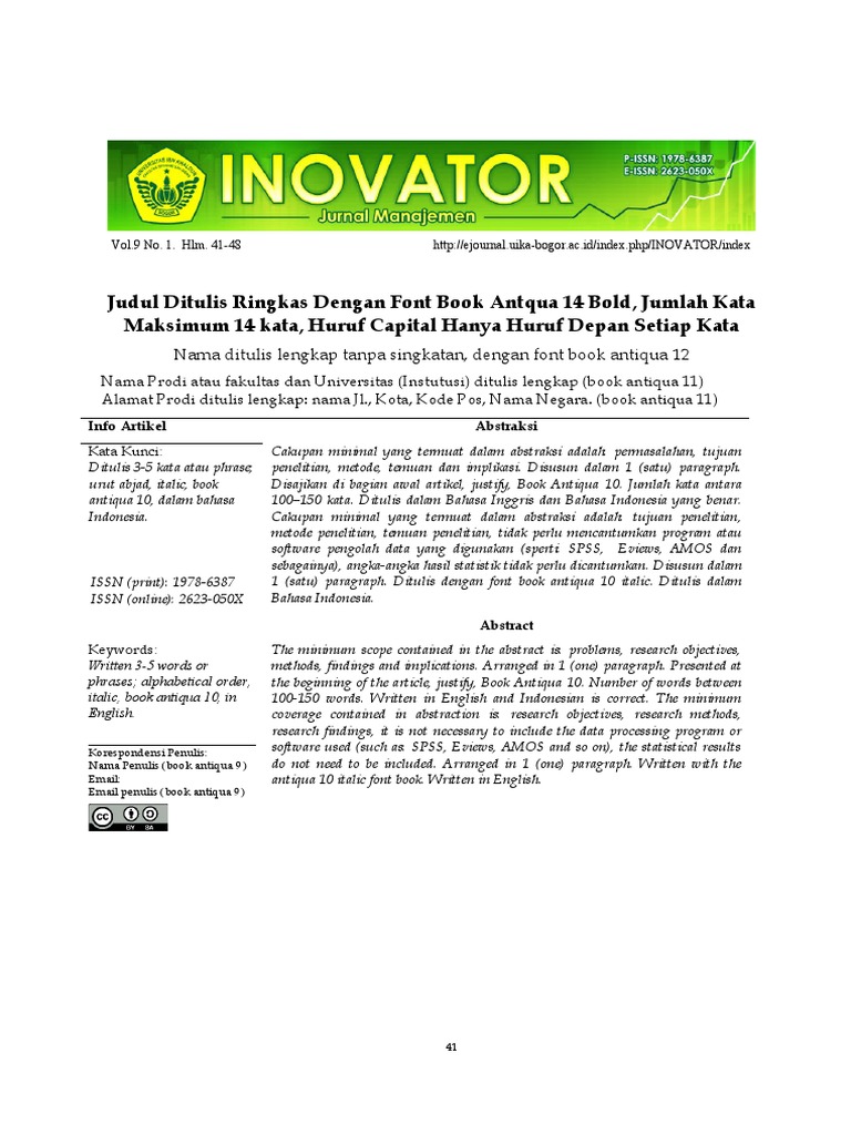 Template Artikel INOVATOR | PDF