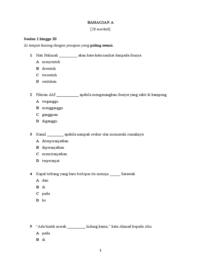 BM T3 Pemahaman | PDF | Griya & Taman