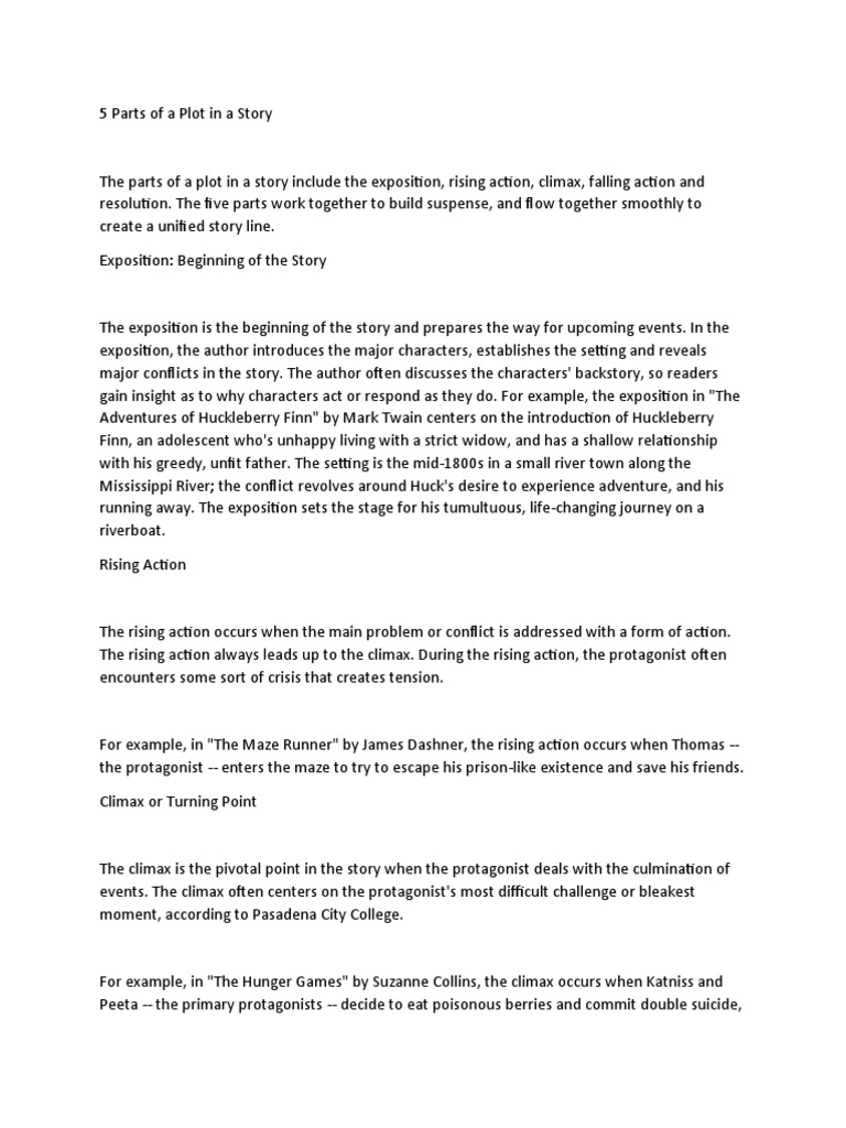 parts of plot | PDF | Plot (Narrative) | Huckleberry Finn