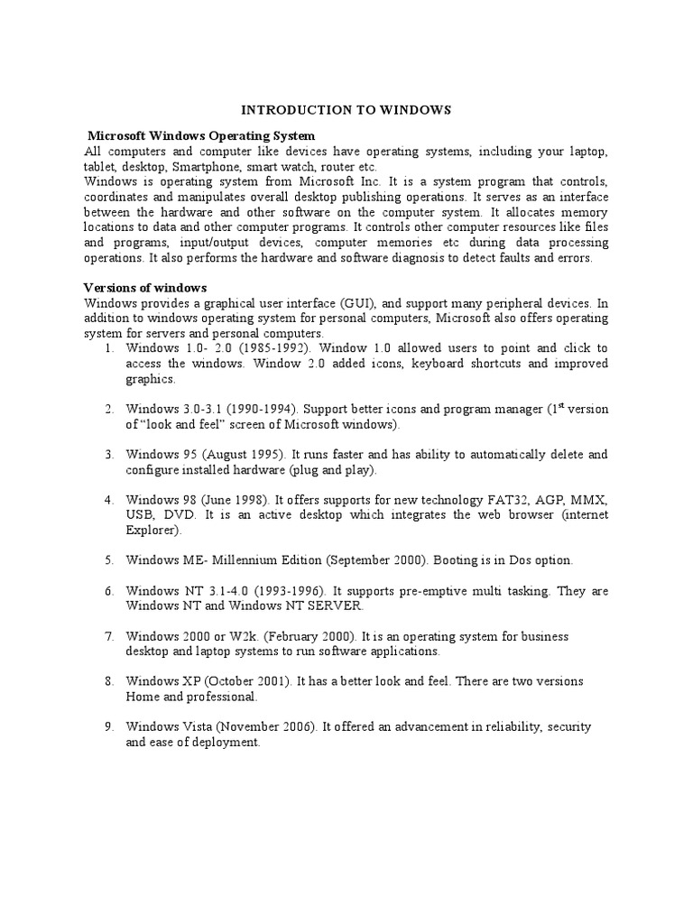 Windows Notes | Download Free PDF | Microsoft Windows | Computer Keyboard