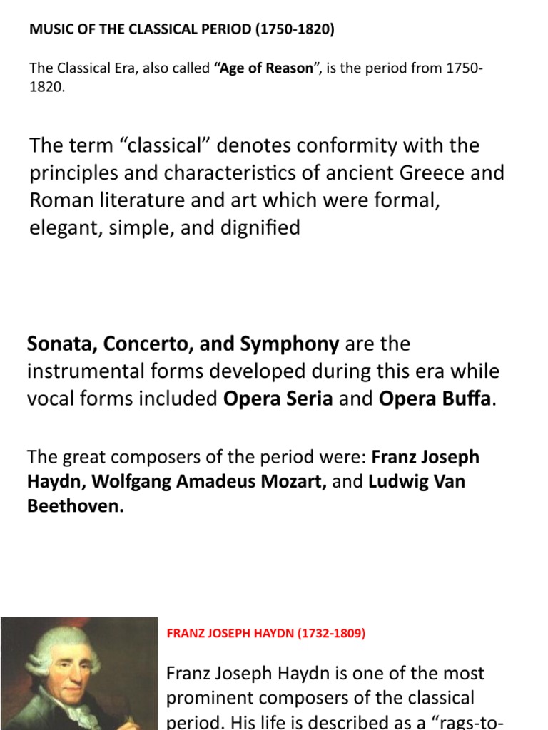 Classical Era Composers Pdf