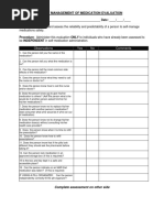 Medication Dispensing and Administration Audit Checklist | PDF ...