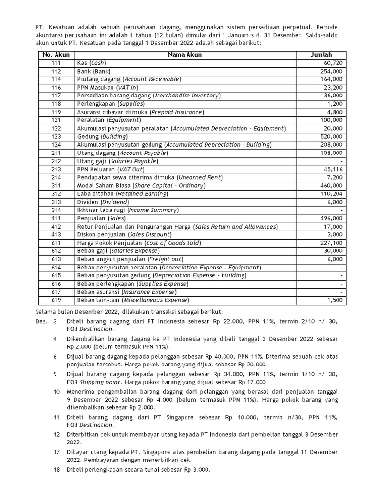 Soal Uts Peng Akt Kelas Karyawan | PDF
