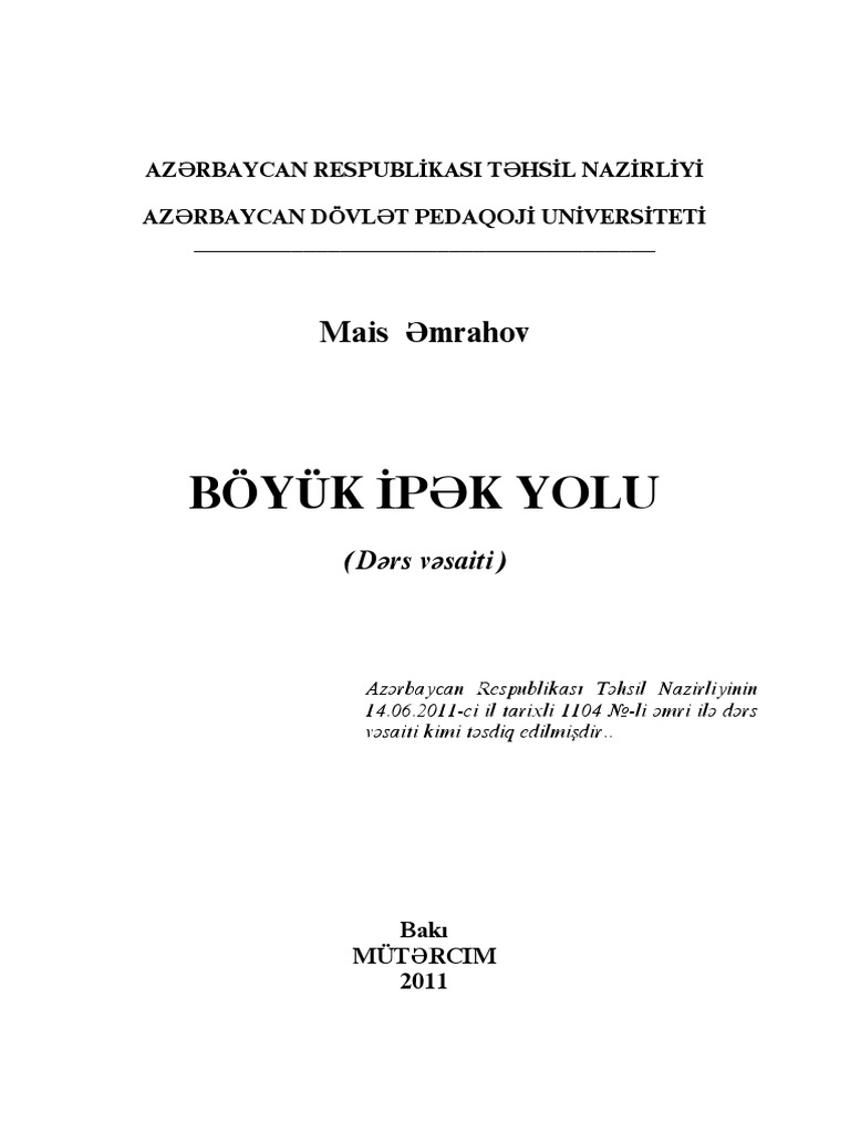 Boyuk Ipek Yolu | PDF