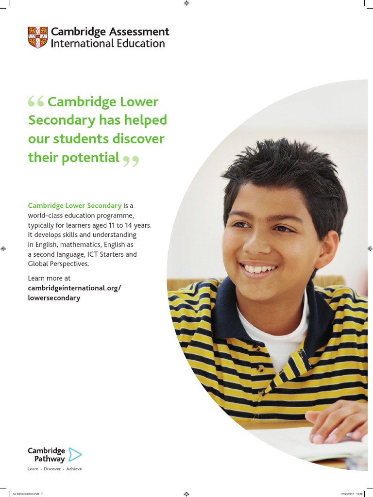 Cambridge Lower Secondary Poster Print Ready Version | PDF | Career ...