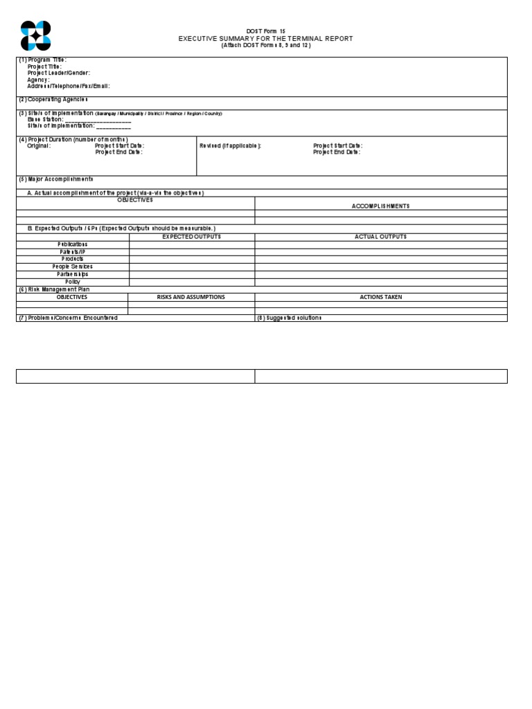 Form 15 Executive Summary For The Terminal Report-1 | PDF | Methodology ...