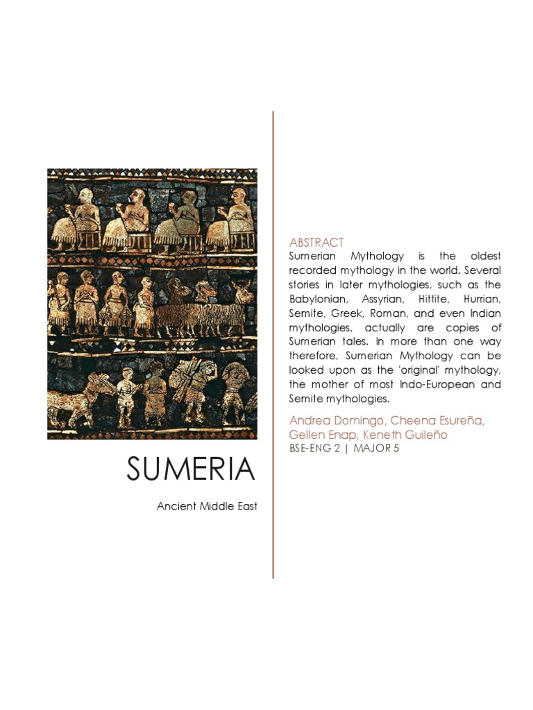 Sumerian Mythology: Gods and Legends | PDF