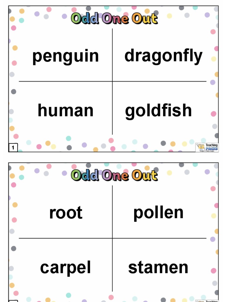 OddOneOut Science SetC | PDF