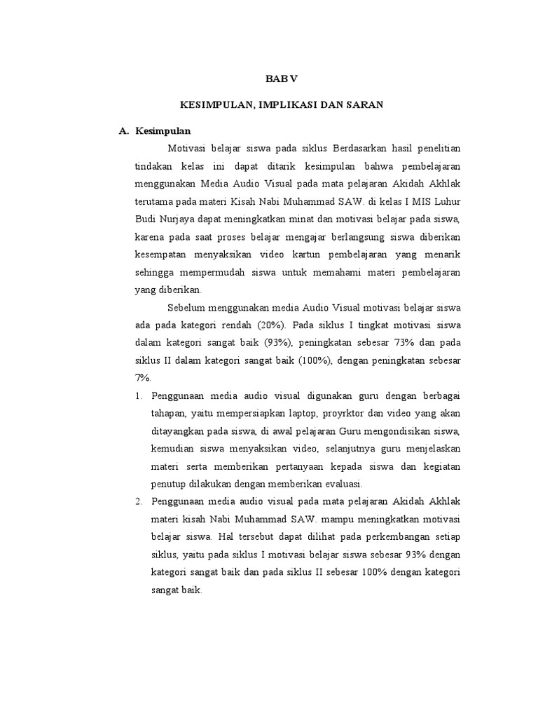 Laporan PTK 2 BAB V | PDF