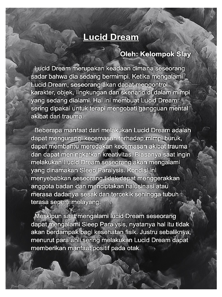 Teks Eksplanasi Lucid Dream | PDF