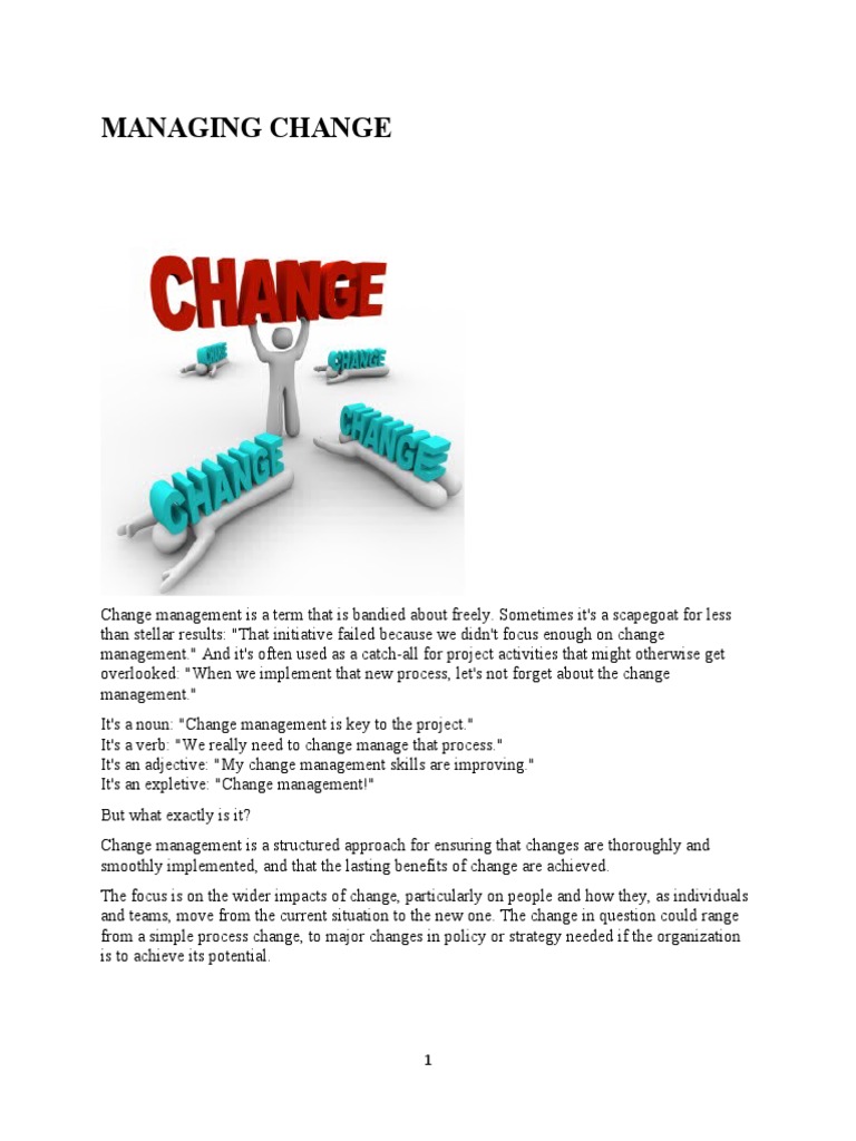 Change Management | PDF | Change Management | Business