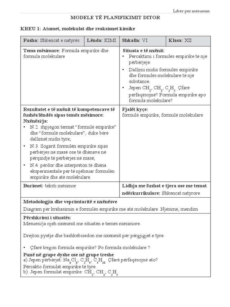 Kimia 12 (Me Zgjedhje) - Ditare | PDF