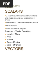 Scalar and Vector Quantities | PDF | Euclidean Vector | Acceleration