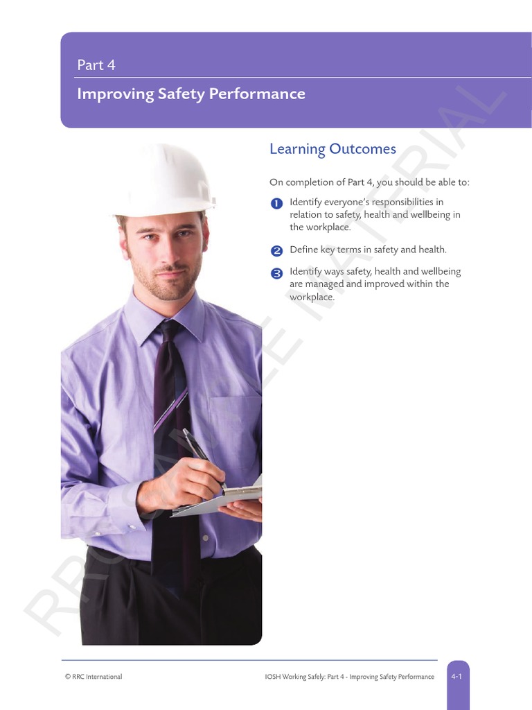 Iosh Ws Sample Material | PDF | Occupational Safety And Health | Safety