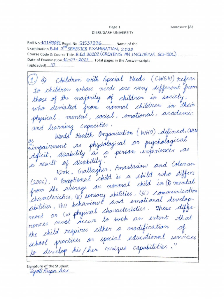 Inclusive Education | PDF | Behavioural Sciences | Disability