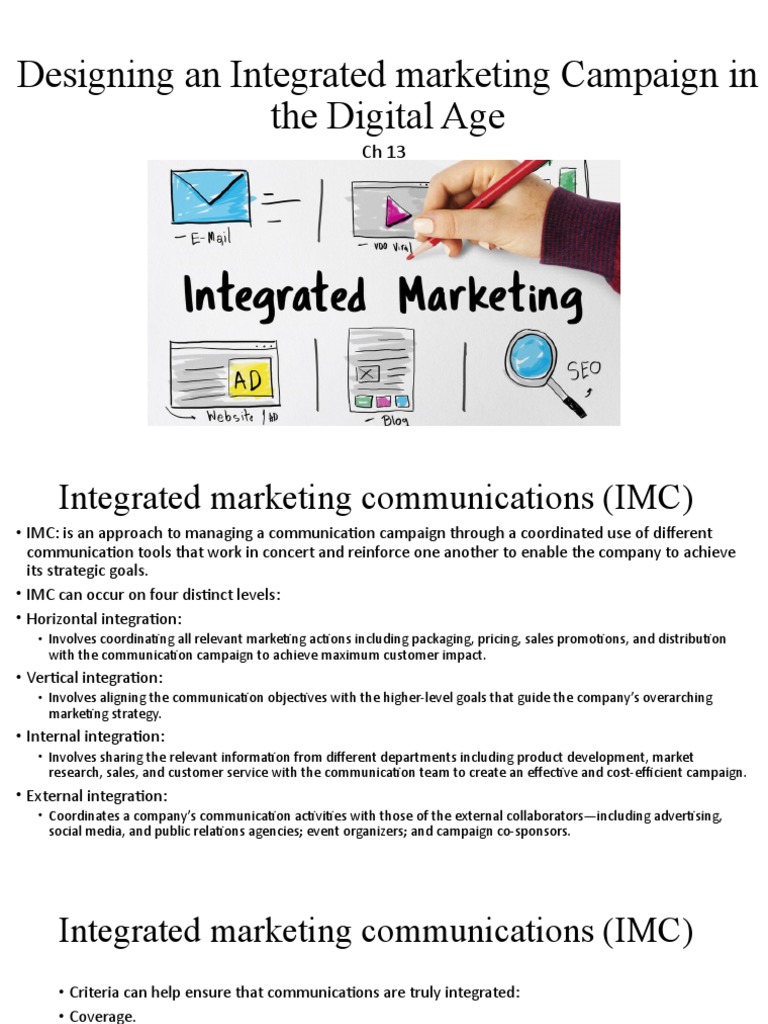 Designing An Integrated Marketing Campaign Pdf Advertising Public
