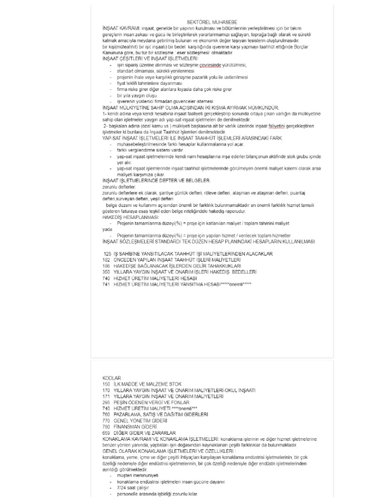 Sektörel Muhasebe | PDF Sektörel Muhasebe | PDF