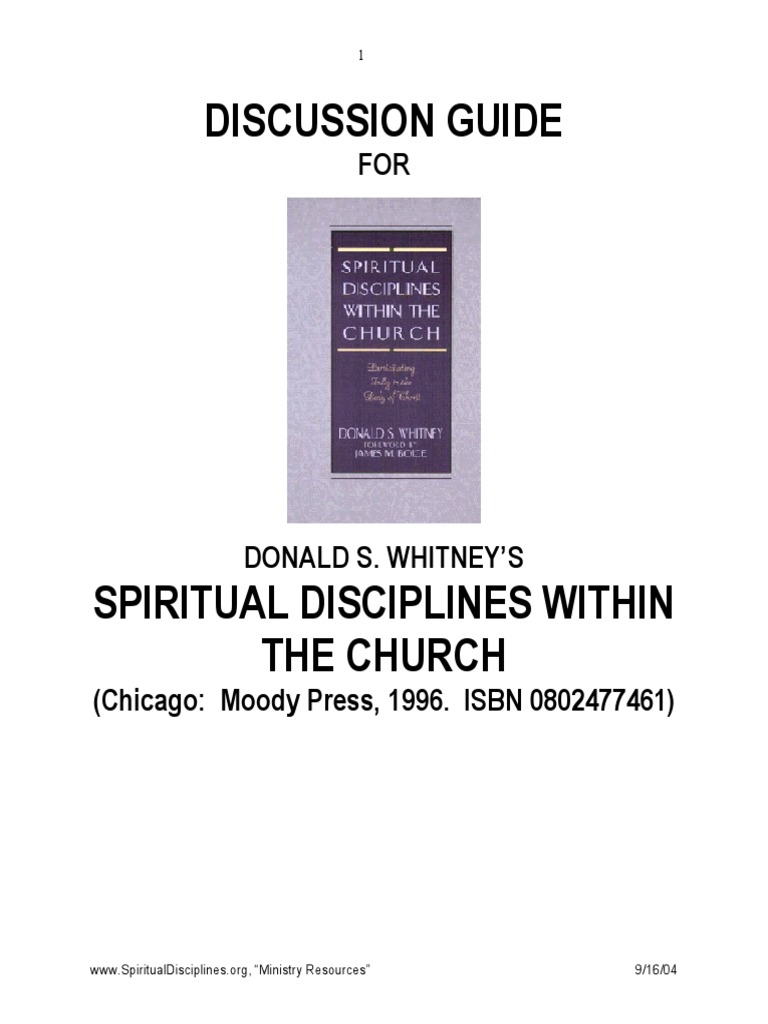 Spiritual Disciplines Within The Church Study Guide | PDF | Baptism | Jesus
