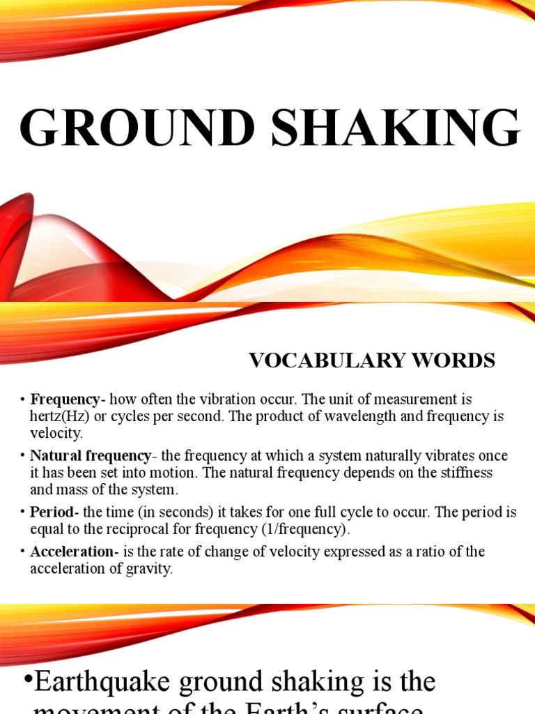 Ground Shaking | PDF | Earthquakes | Frequency