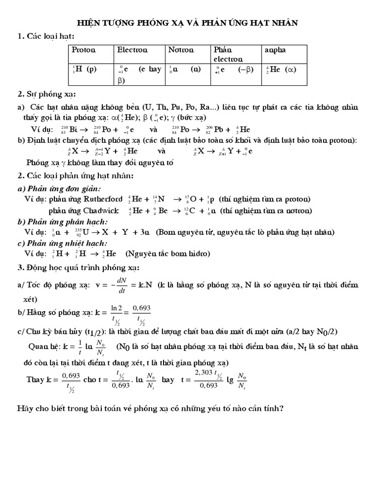 Bai Tap Phong Xa 10 | PDF
