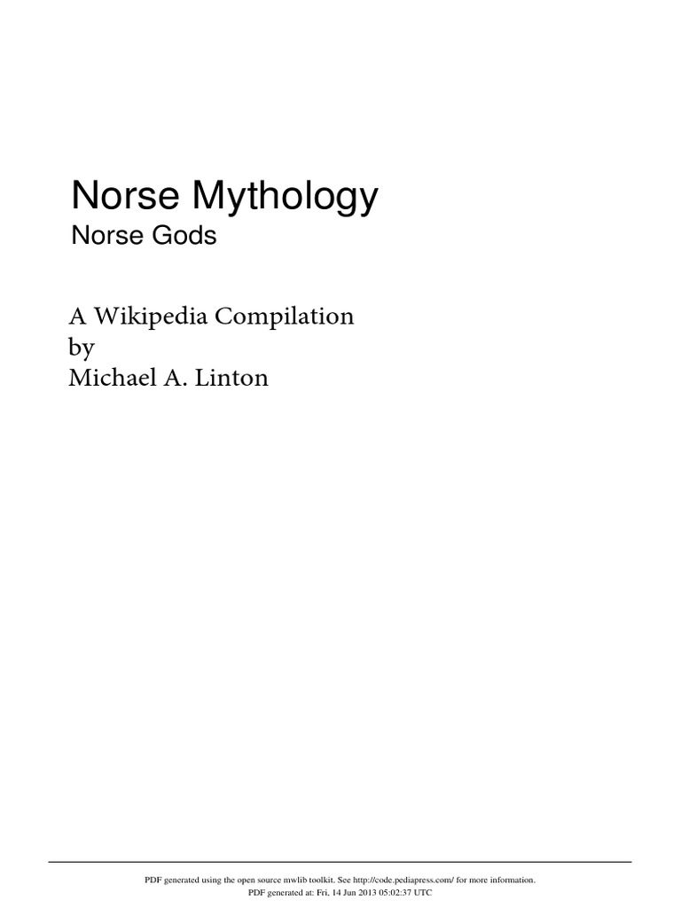 Norwegian Mythology | PDF | Æsir | Norse Mythology
