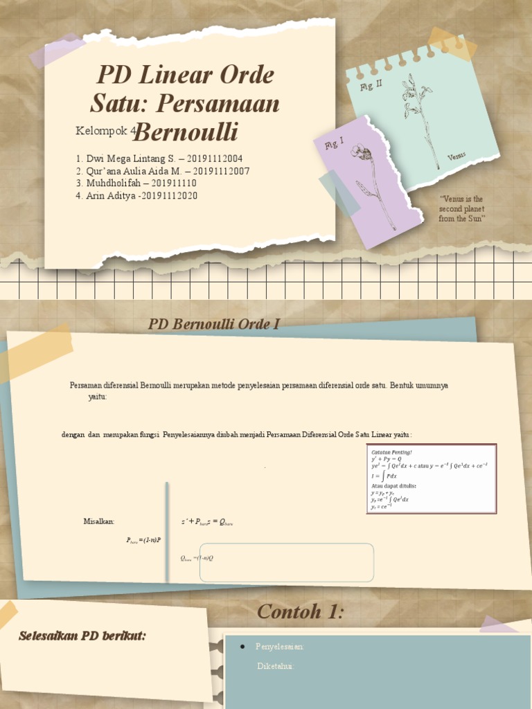 Kelompok 4 PDB - PD Orde Satu Bernoulli | PDF