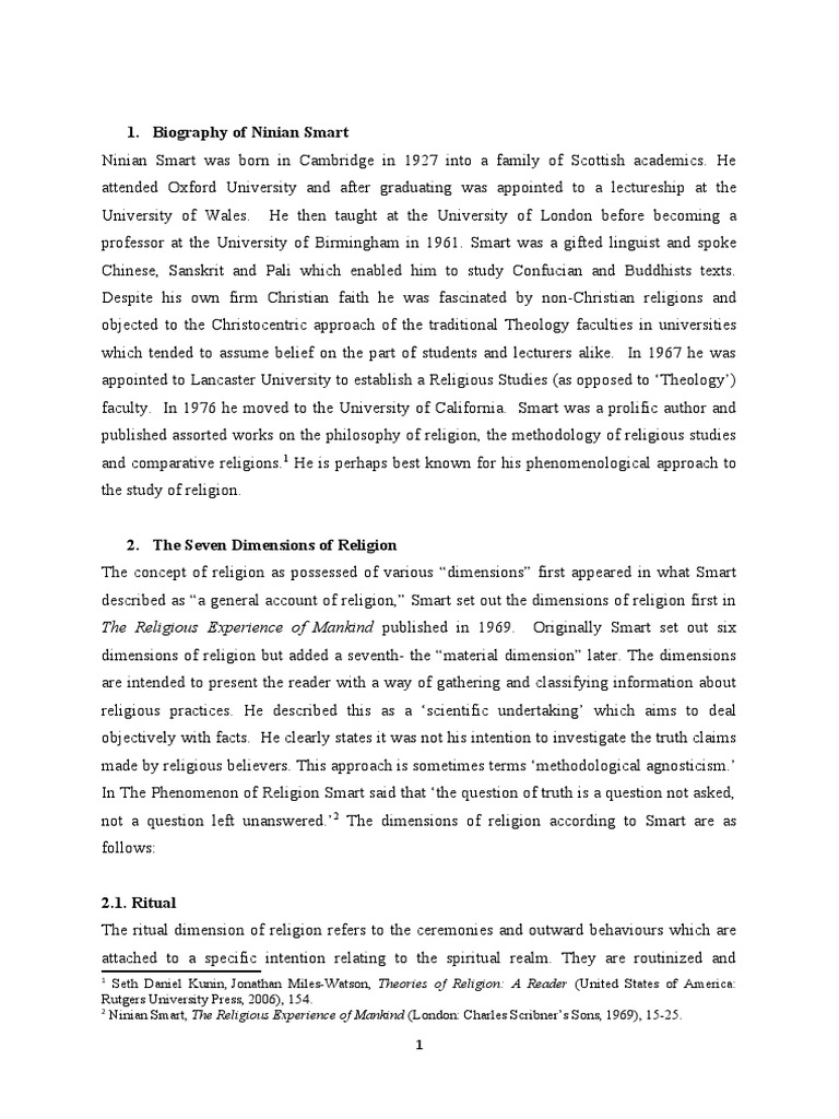 Ninian Smart Lempang | PDF | Experience | Religious Experience